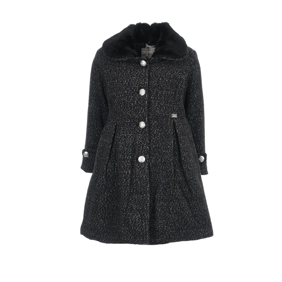 Παιδικό παλτό για κορίτσια Ebita μαύρο Ebita