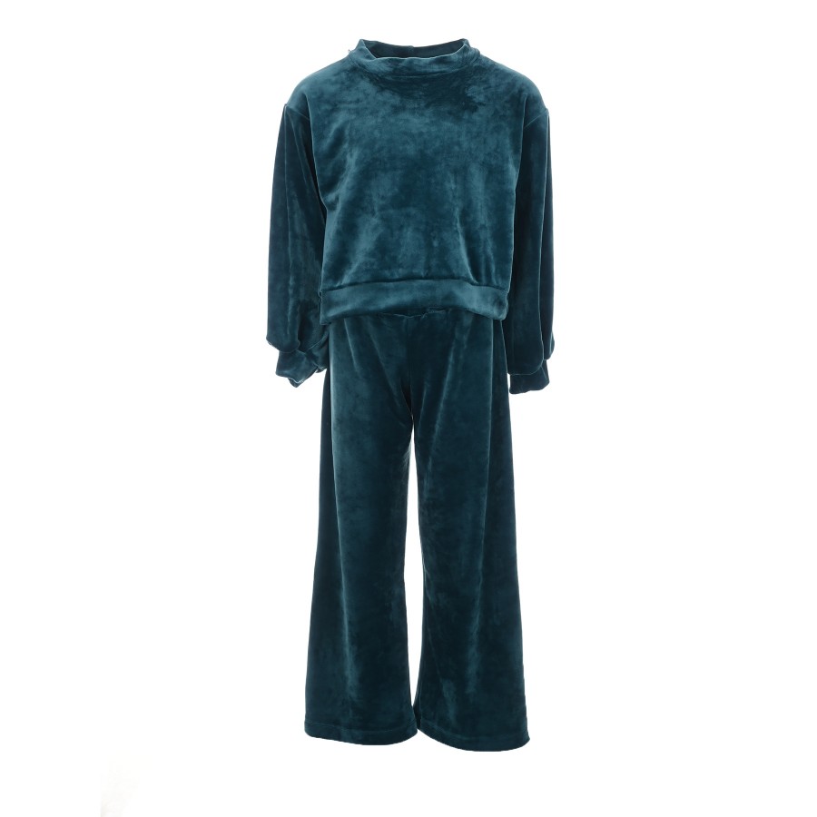 Παιδικό σετ βελουτέ για κορίτσια Nekidswear πετρόλ Nekidswear